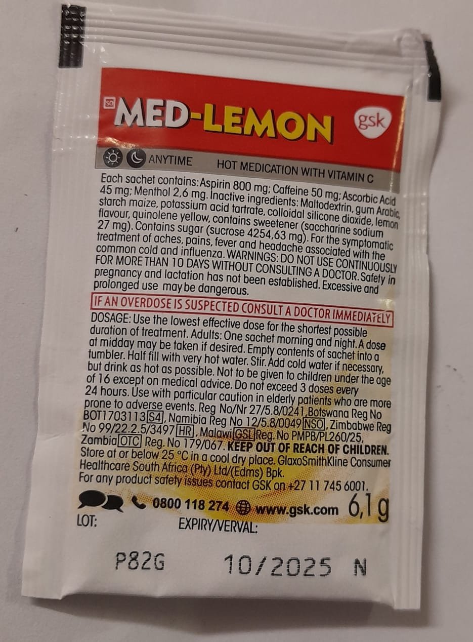 med- lemon sachet 6,1g – Uptown Pharmacy